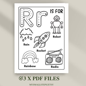 100 Alphabet Coloring Pages, ABC Coloring Book, Kindergarten Worksheets ...