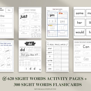 Pre-k Worksheets, Kindergarten Workbook, Learning Binder PDF, Printable ...