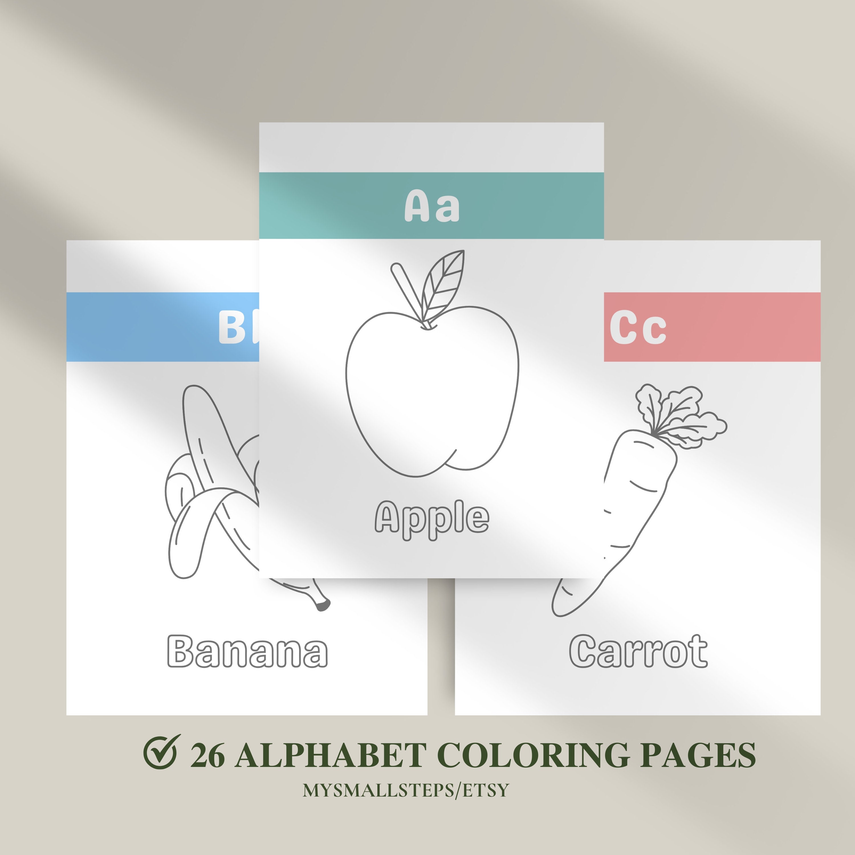 Alphabet Coloring Pages, Editable ABC Coloring Book, Kindergarten ...