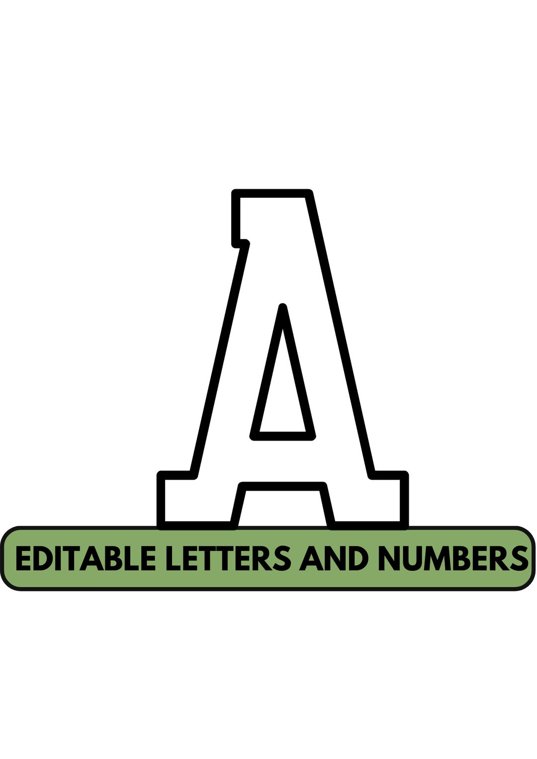 Large Alphabet Outline Letters: Classroom Printable Templates (PDF) - Etsy