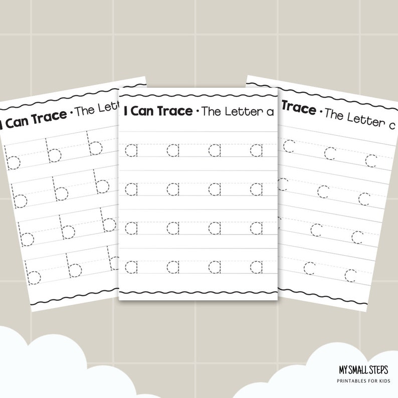 90 Tracing Worksheets for Preschool, Lines Trace Pages Printable ...