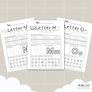Printable Alphabet Worksheets, Practice Sheets Kindergarten, Homeschool ...