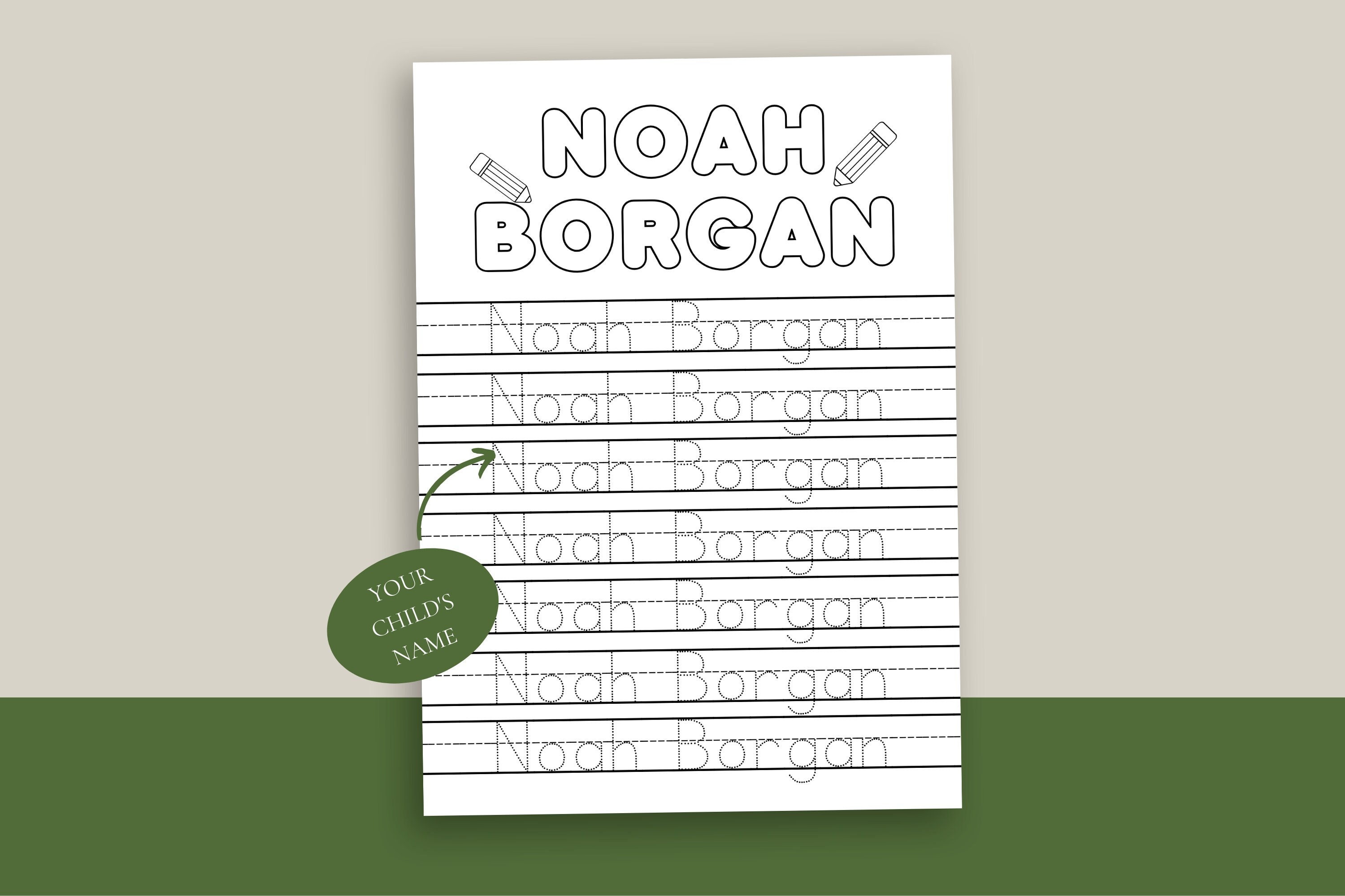 Custom Name Tracing Sheet, Name Trace Printable, Name Worksheet ...