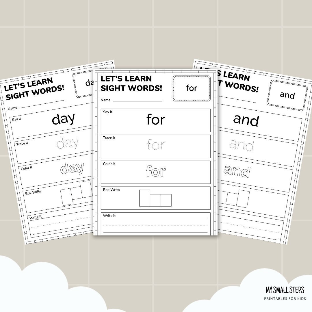 90+ Printable Sight Words, Kindergarten Sight Word Worksheets ...