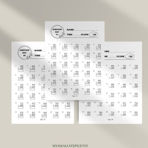 4th Grade Addition and Subtraction Worksheets, Elementary Math Problems, 3-digit Addition With ...