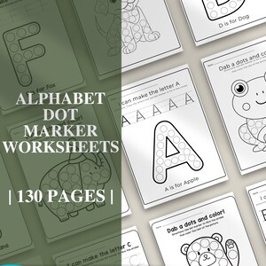 Summer Busy Book, Dot Marker Coloring Pages, Alphabet A-Z Do a Dot ...