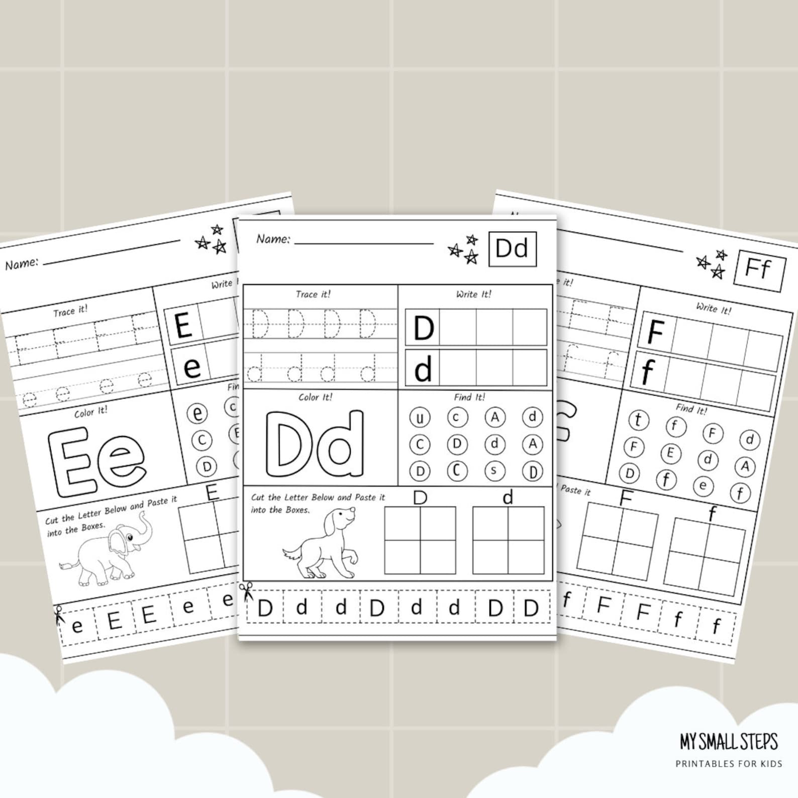 Printable ABC Worksheets Alphabet Activity Sheets Preschool Letter of ...