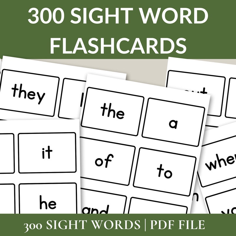4th Grade Sight Words - Etsy