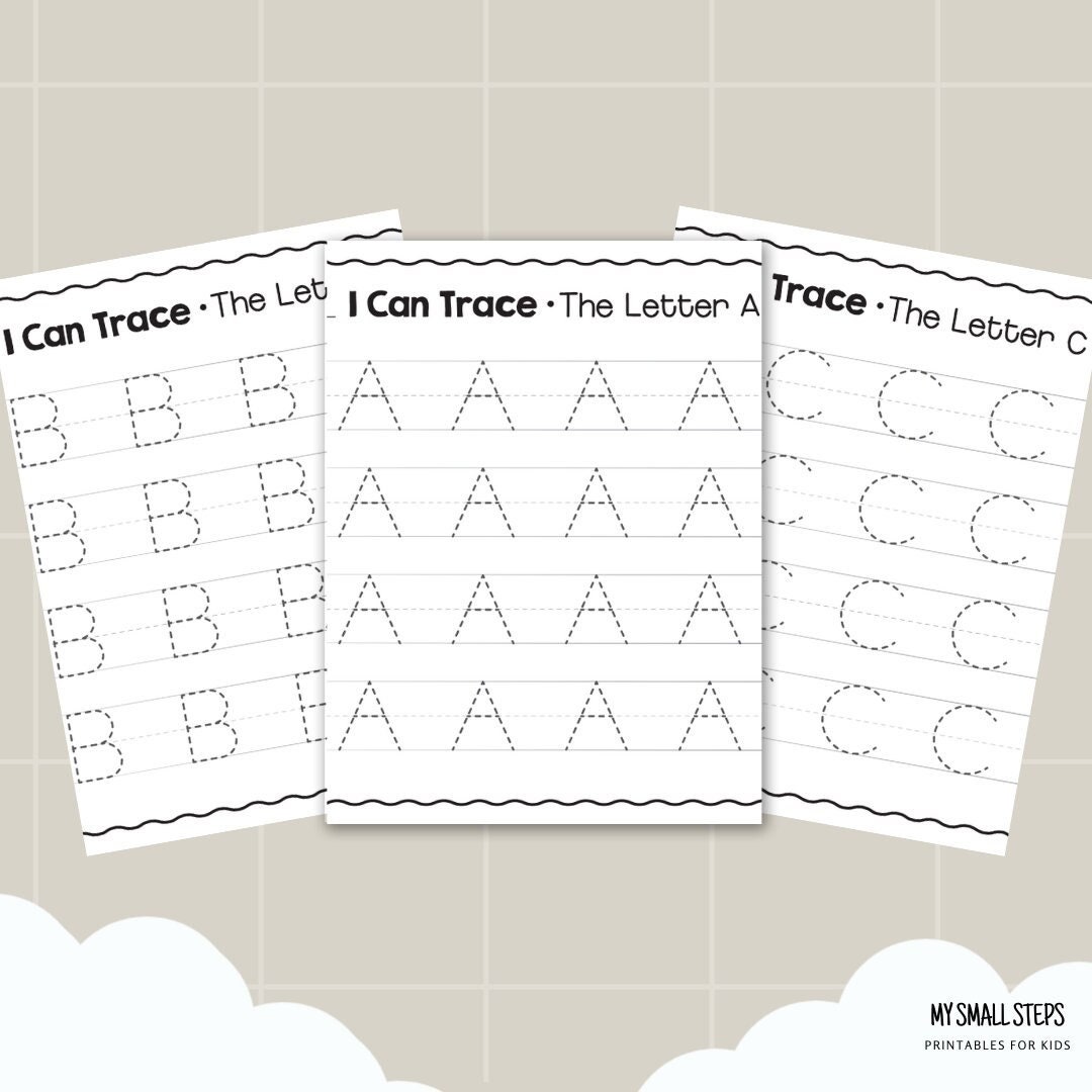 90 Tracing Worksheets for Preschool, Lines Trace Pages Printable ...