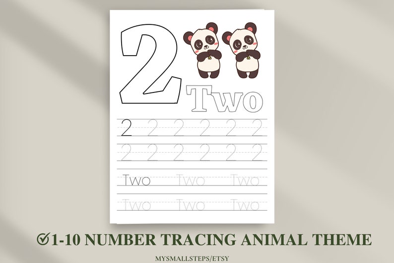 1-10 Number Tracing Worksheets, Printable Math Activities, Traceable ...