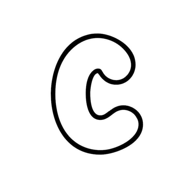 Large Alphabet Bubble Letters for Classroom Big Letters Templates ...