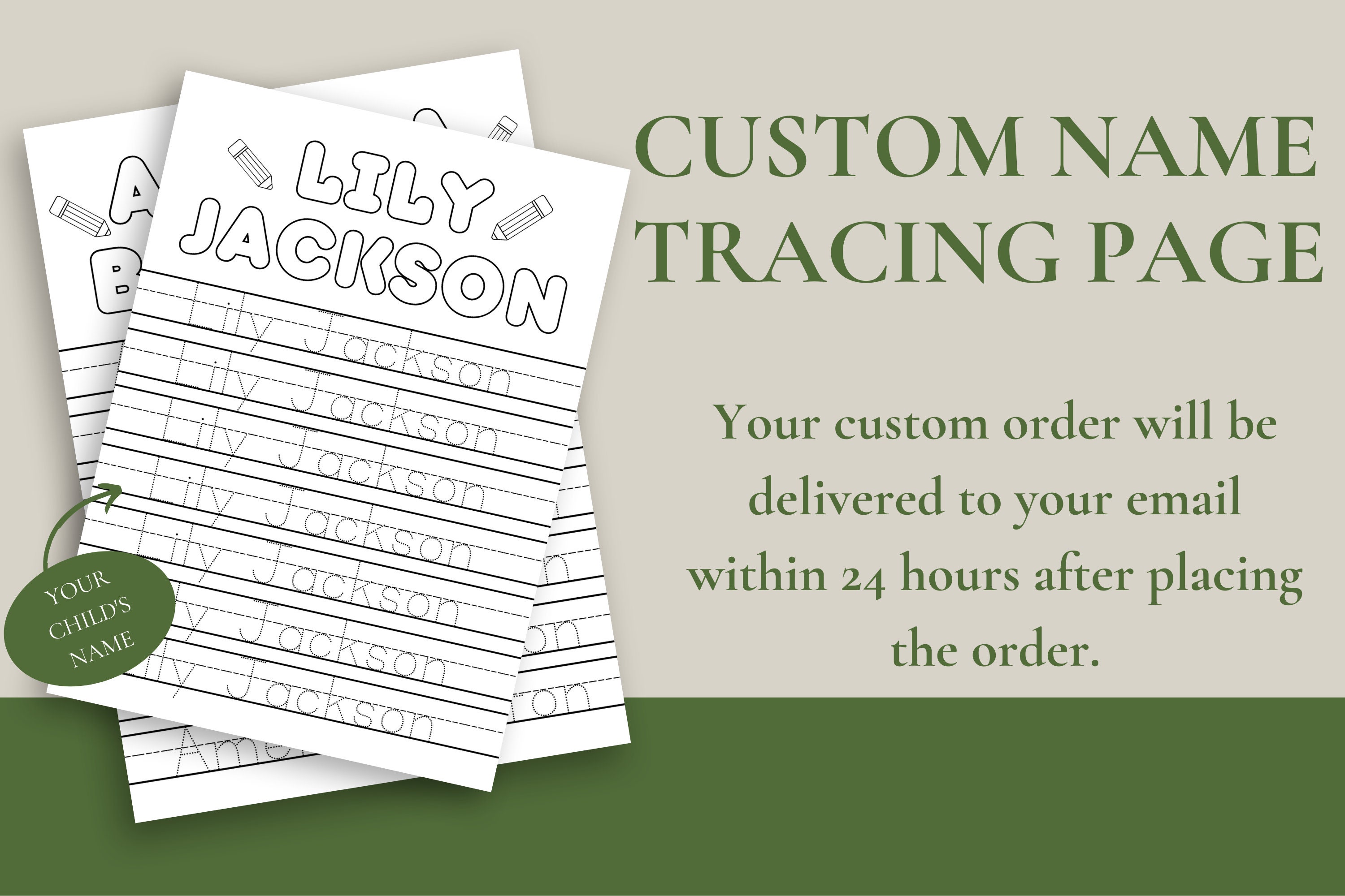 Custom Name Tracing Sheet, Name Trace Printable, Name Worksheet ...