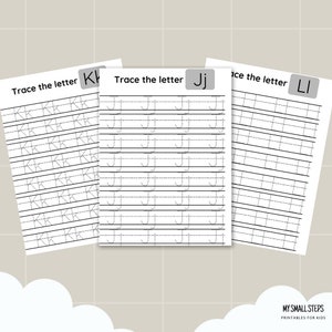 Alphabet Tracing Worksheets, Upper and Lowercase Letters, Handwriting ...