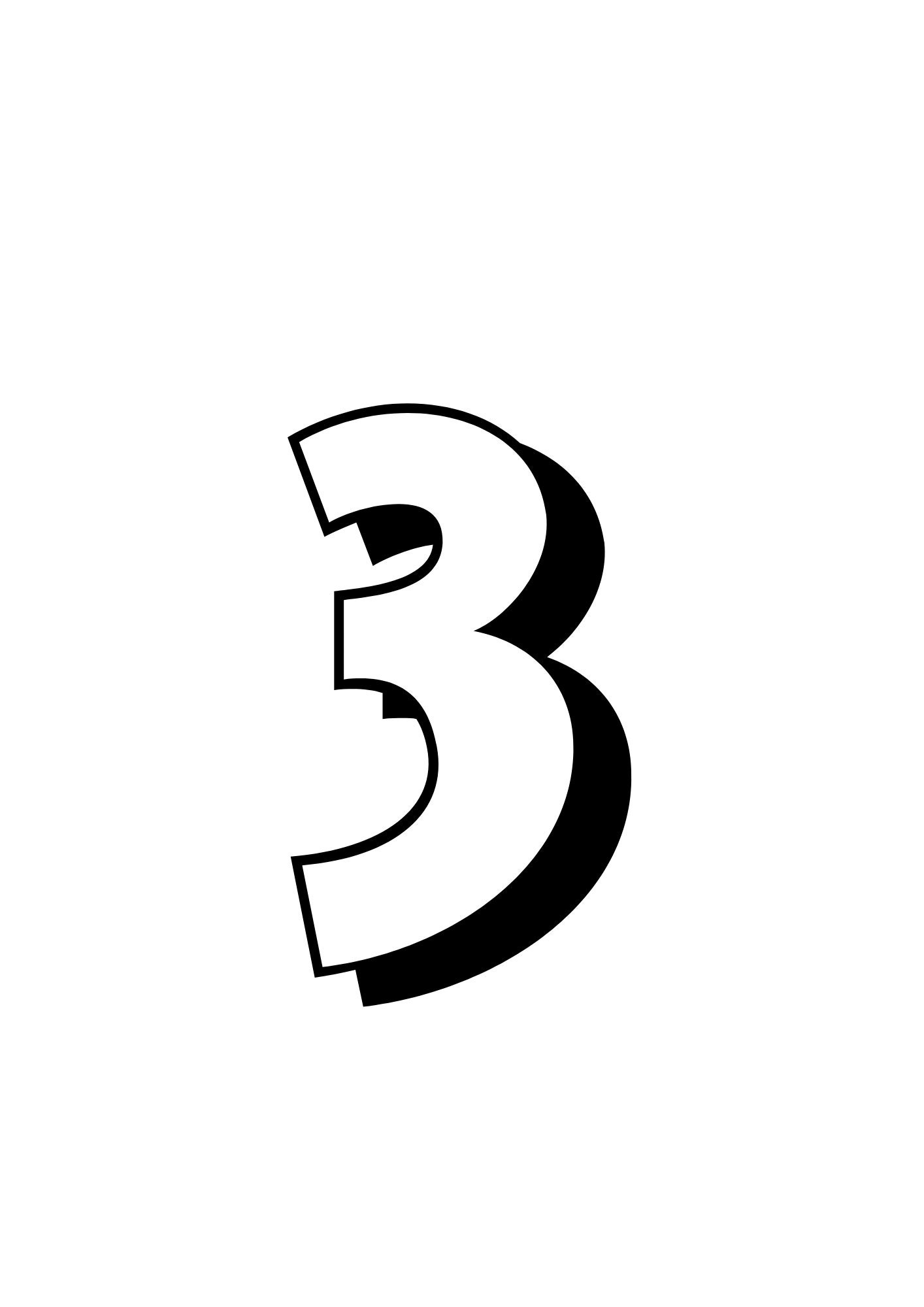 Large 3D Numbers for Classroom Big Bubble Number Templates Printable ...