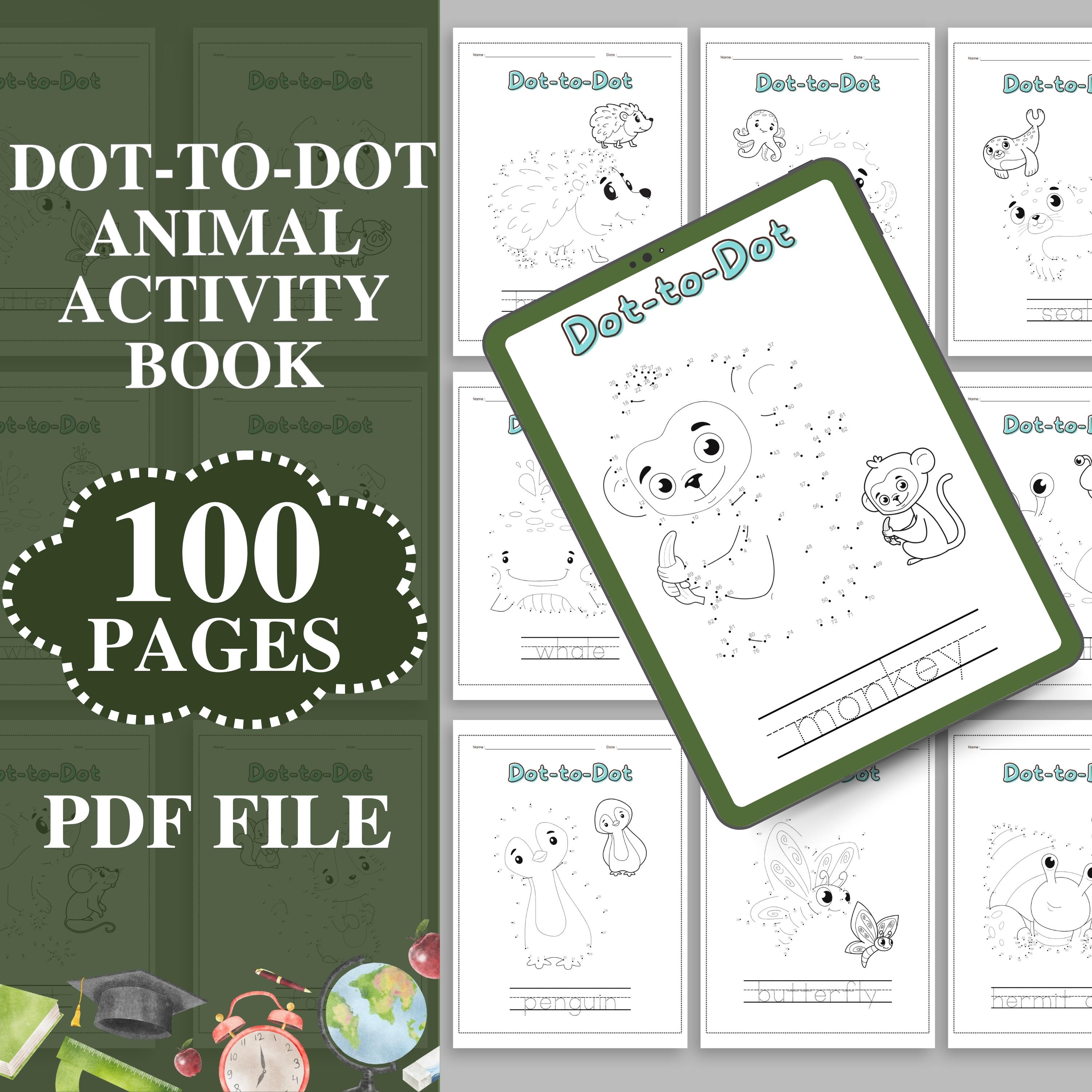 Dot to Dot Preschool, Connect the Dots Printable, Animal Coloring Book ...