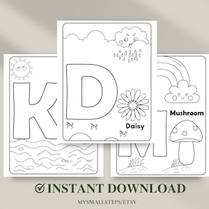100 Alphabet Coloring Pages, ABC Coloring Book, Kindergarten Worksheets ...