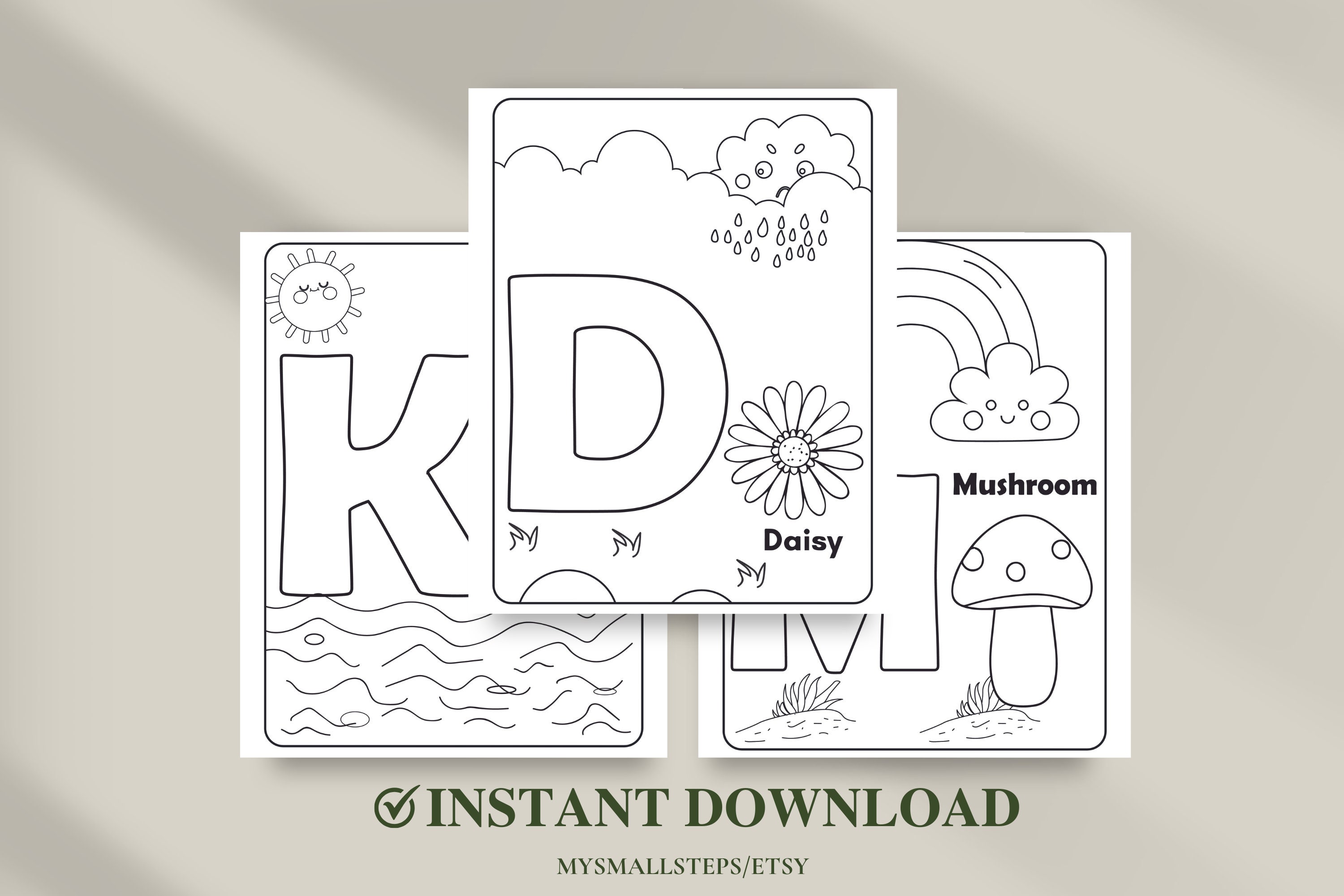 100 Alphabet Coloring Pages, ABC Coloring Book, Kindergarten Worksheets ...