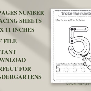 1-50 Number Tracing Worksheets, Printable Preschool Activities, Number ...