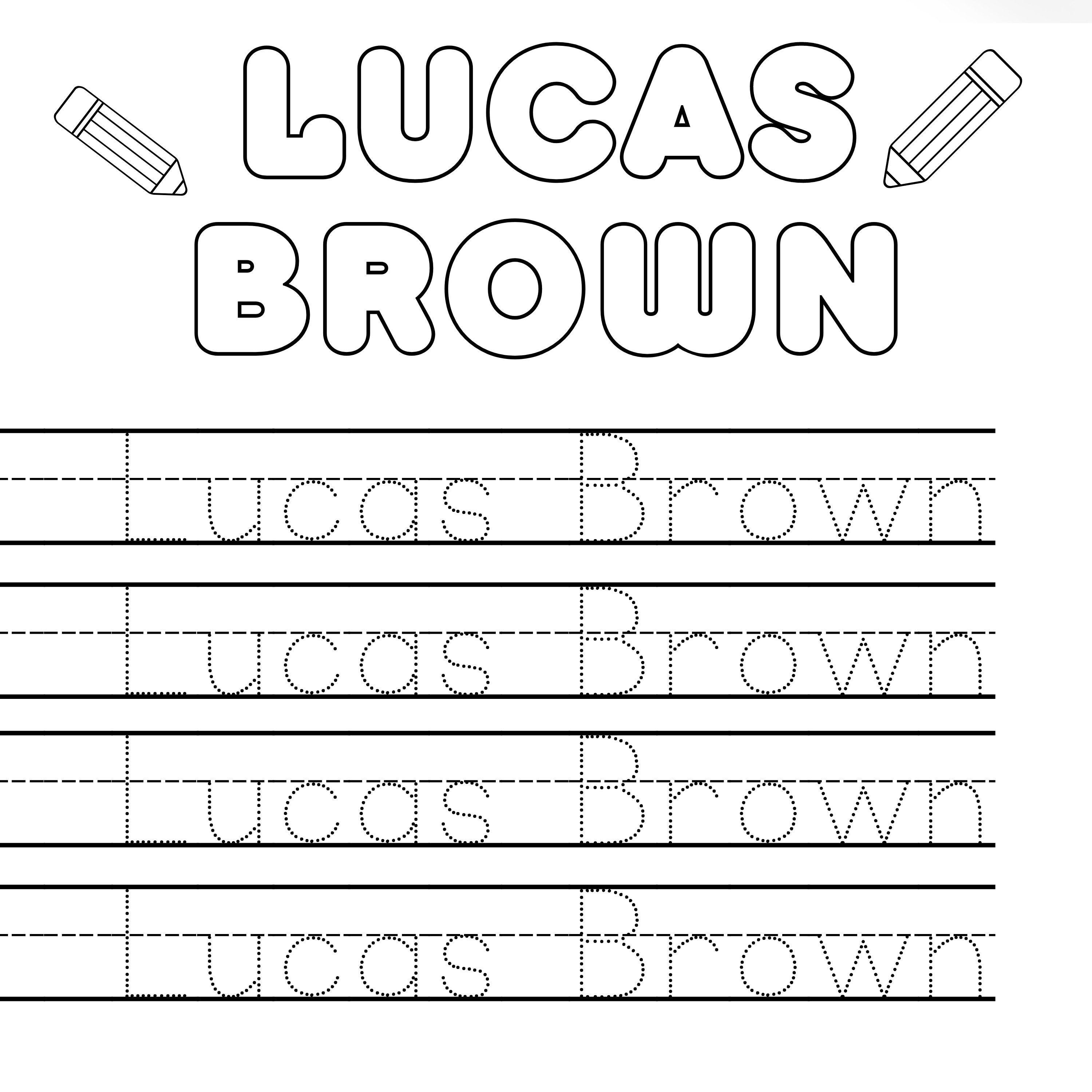 Custom Name Tracing Sheet, Name Trace Printable, I Can Write My Name ...