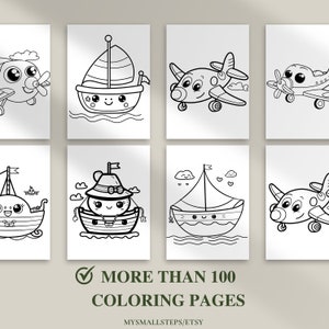 Easy Coloring Pages for Kids, Printable Coloring Book, Preschool ...