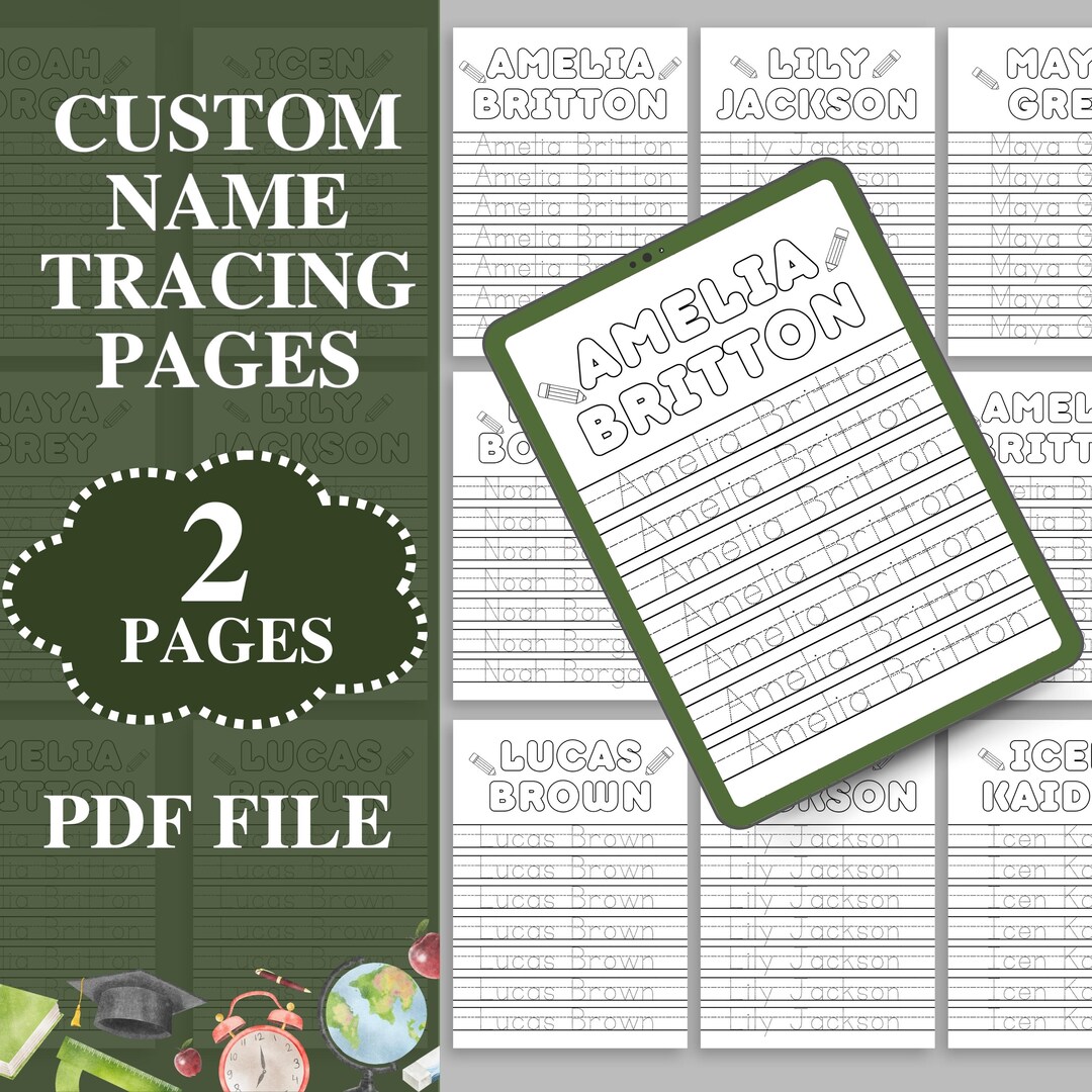 Custom Name Tracing Sheet, Name Trace Printable, Name Worksheet ...