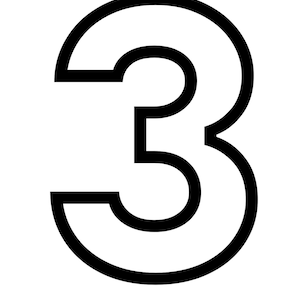 Large Bubble Numbers 0-9, Printable Block Numbers (PDF) - Etsy