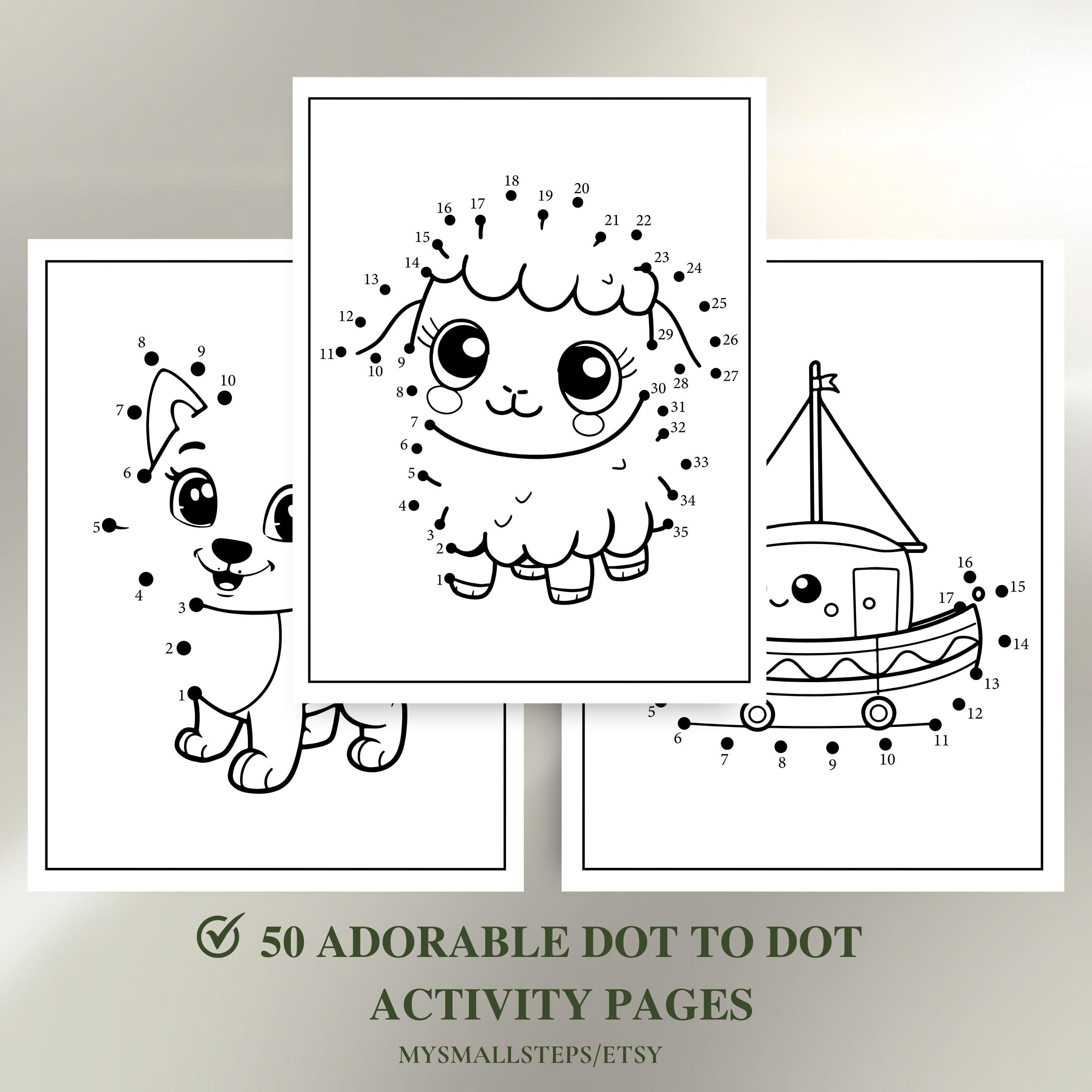 Dot to Dot Printables for Ages 3–5, Connect the Dots Activities ...