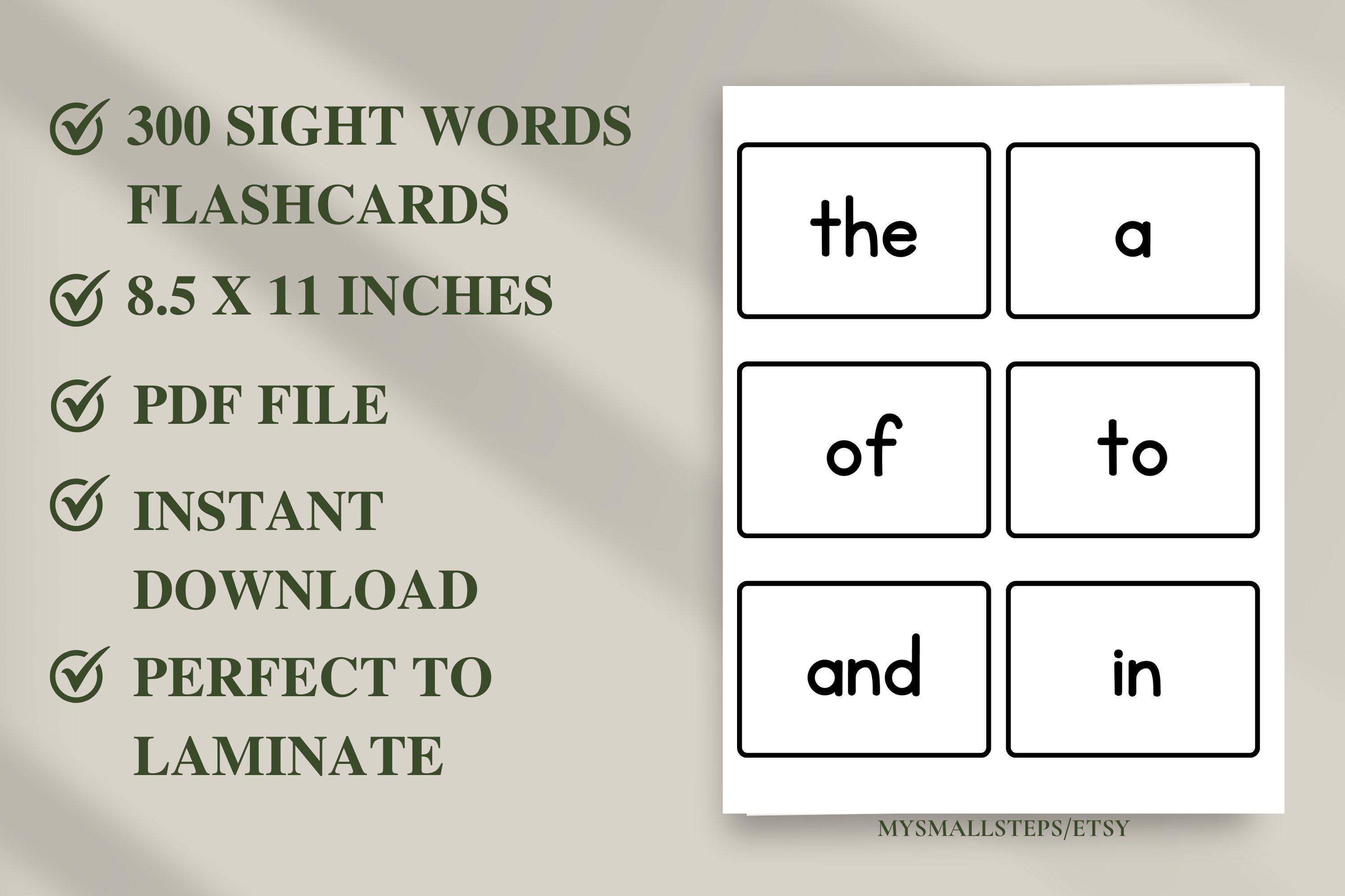 300 Sight Words Flashcards, Printable Kindergarten Words, Preschool ...