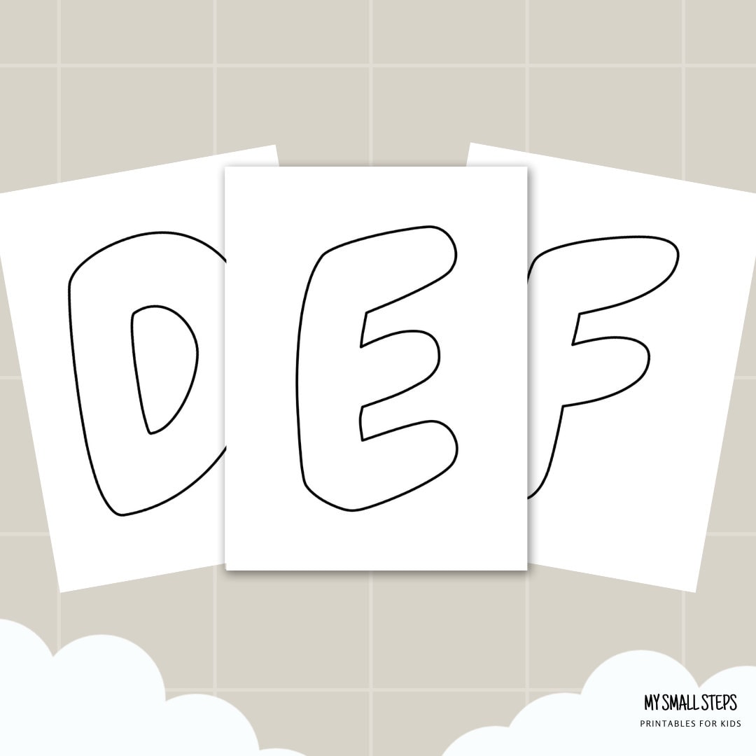 Large Alphabet Bubble Letters for Classroom Big Letters and Numbers ...