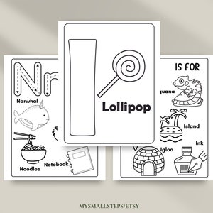100 Alphabet Coloring Pages, ABC Coloring Book, Kindergarten Worksheets ...