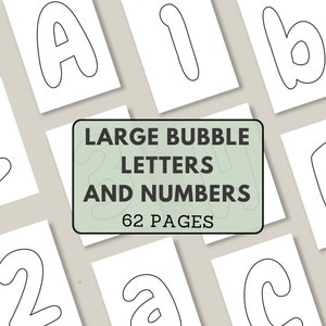 Large Alphabet Bubble Letters for Classroom Big Letters and Numbers ...