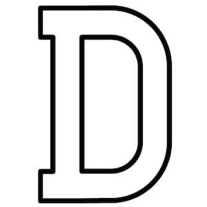 Large Alphabet Outline Letters: Classroom Printable Templates (PDF) - Etsy