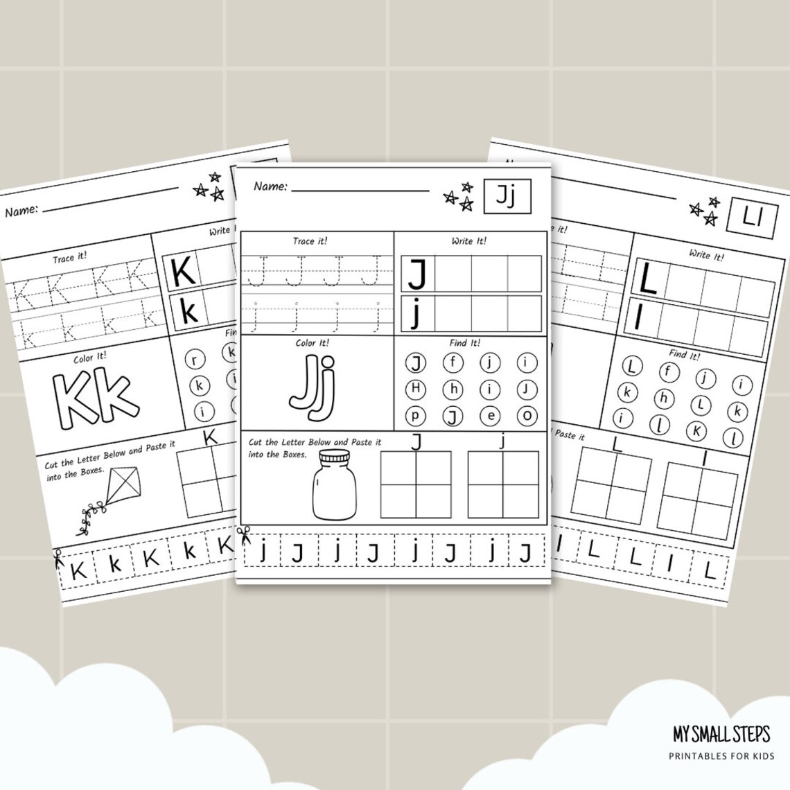 Printable ABC Worksheets Alphabet Activity Sheets Preschool - Etsy