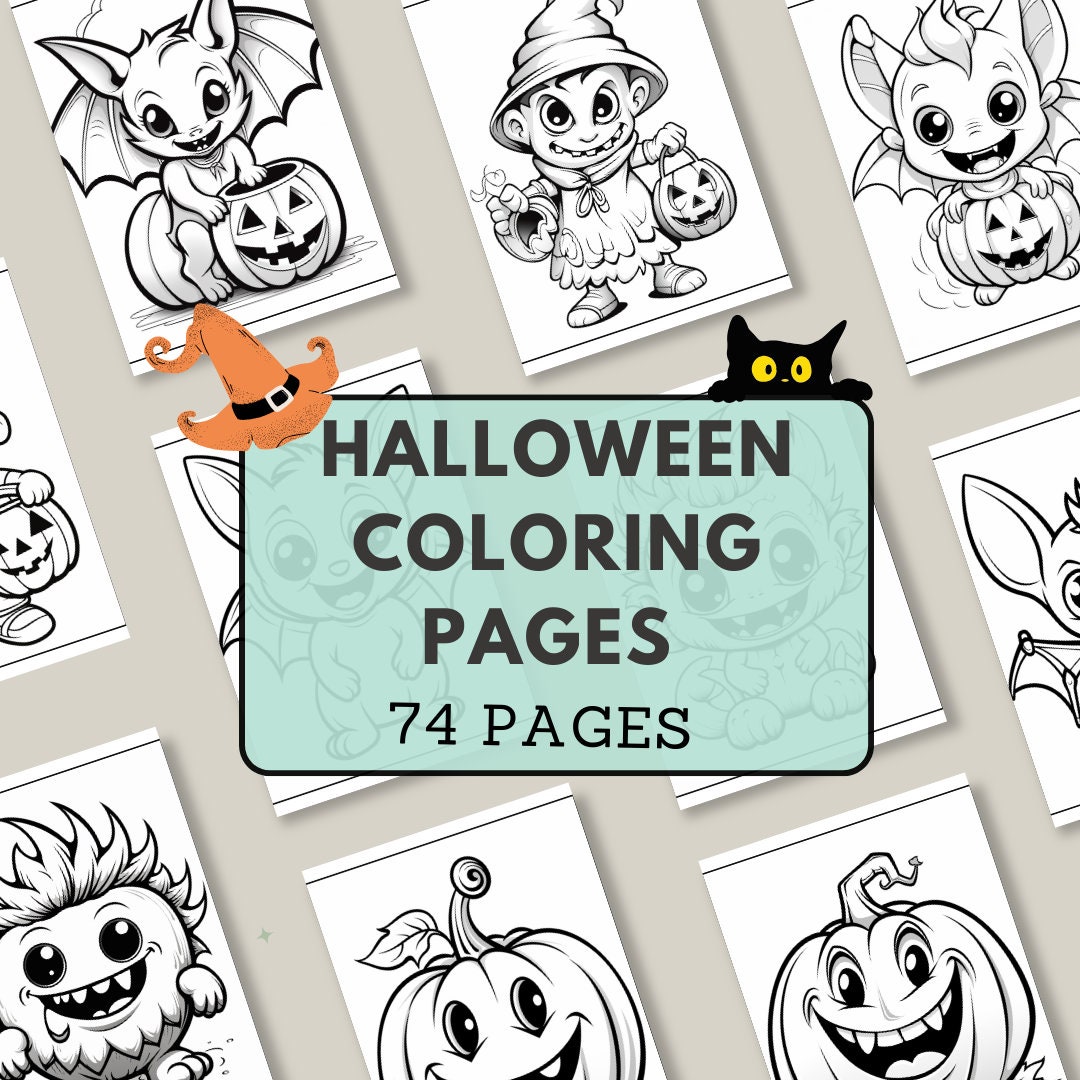 Halloween Coloring Pages for Kids | 74 Printable Coloring Sheets | Fall ...