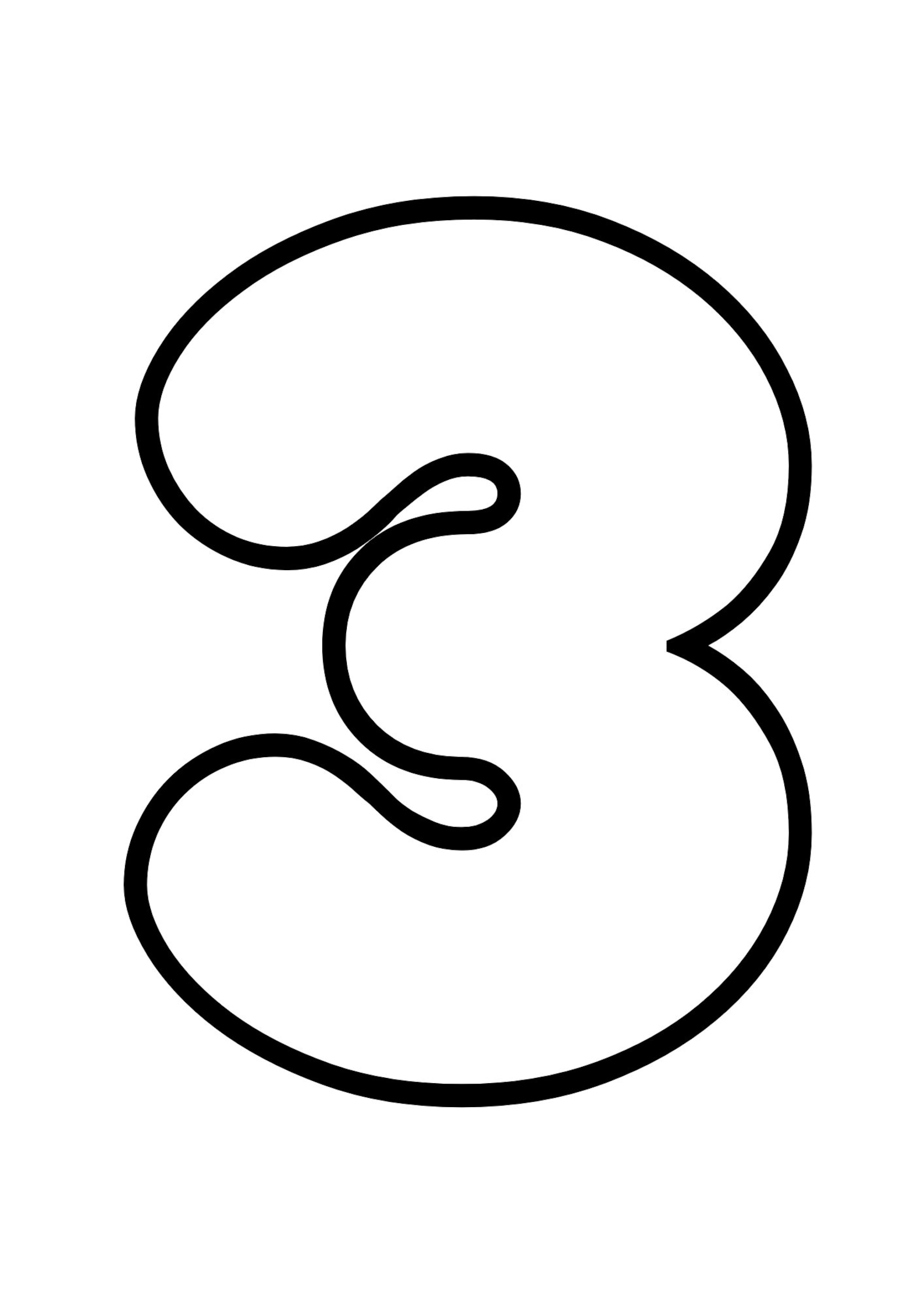 Large Bubble Numbers for Classroom Big Number Templates Printable Block ...