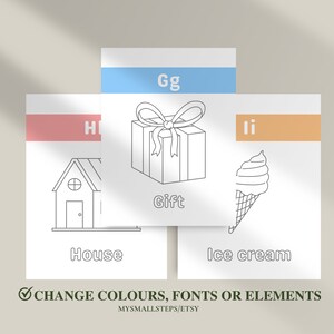 Alphabet Coloring Pages, Editable ABC Coloring Book, Kindergarten ...