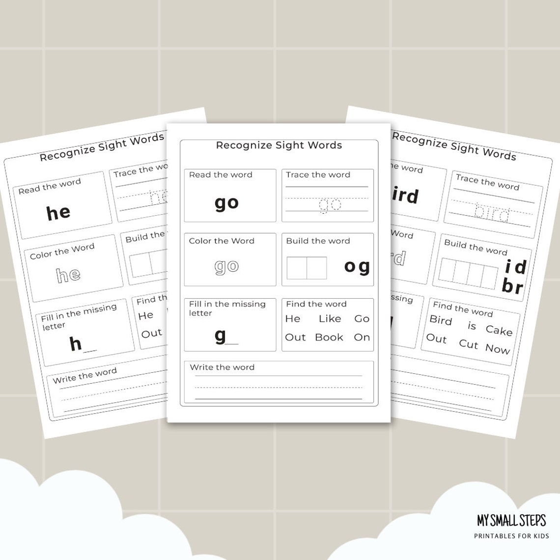100 Printable Sight Words, Kindergarten Sight Word Worksheets ...