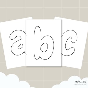 Large Alphabet Bubble Letters for Classroom Big Letters and Numbers ...