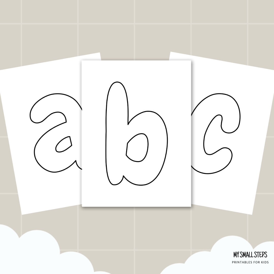 Large Alphabet Bubble Letters for Classroom Big Letters and Numbers ...