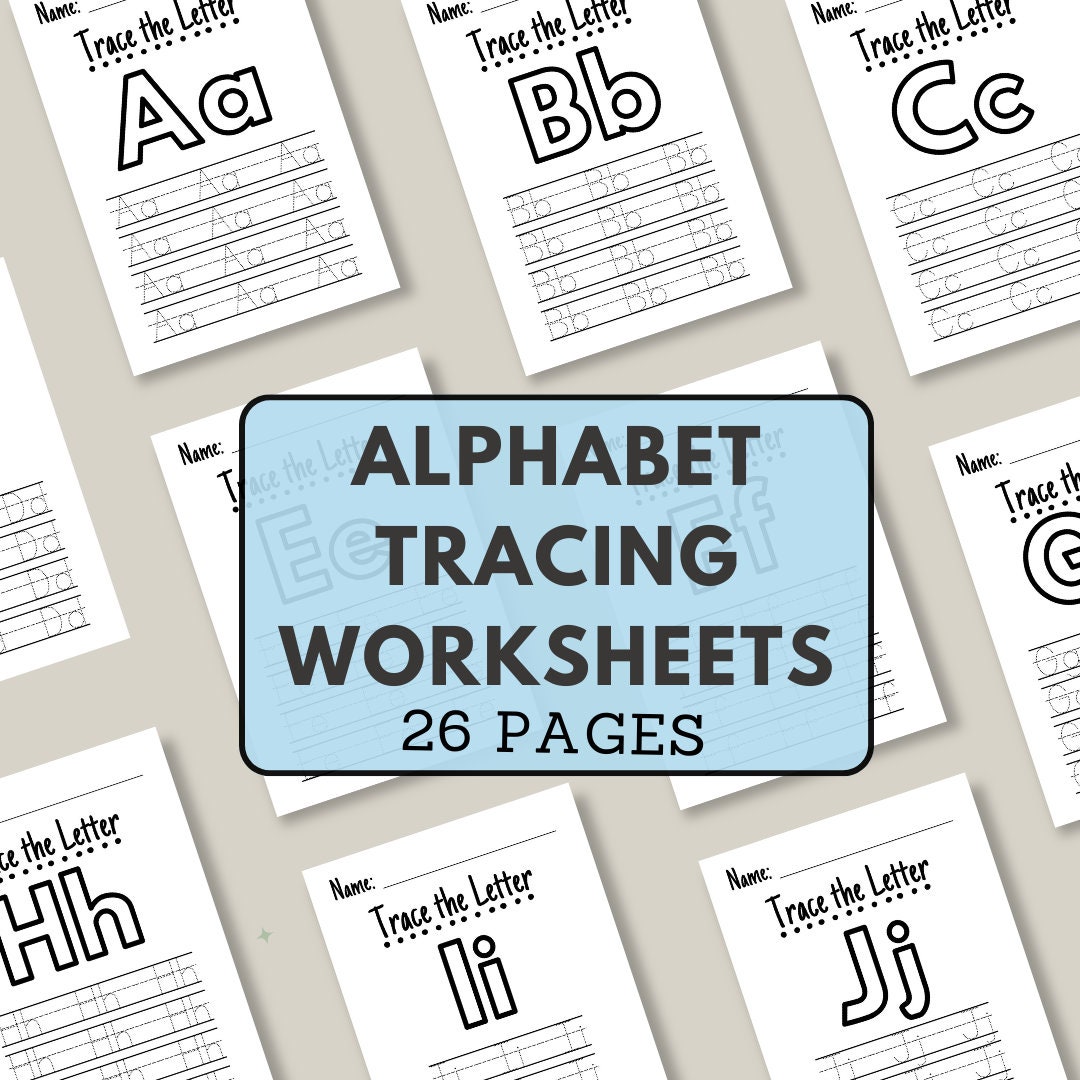 Printable Letter Tracing Worksheets Preschool Handwriting Practice ...