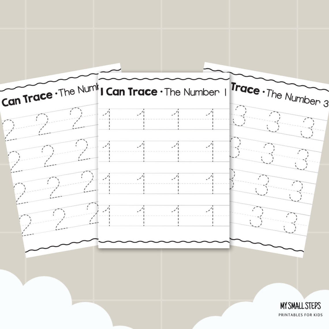90 Tracing Worksheets for Preschool, Lines Trace Pages Printable ...