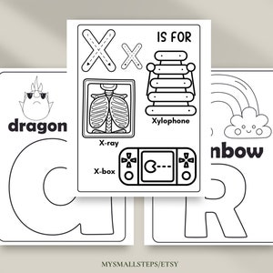 100 Alphabet Coloring Pages, ABC Coloring Book, Kindergarten Worksheets ...