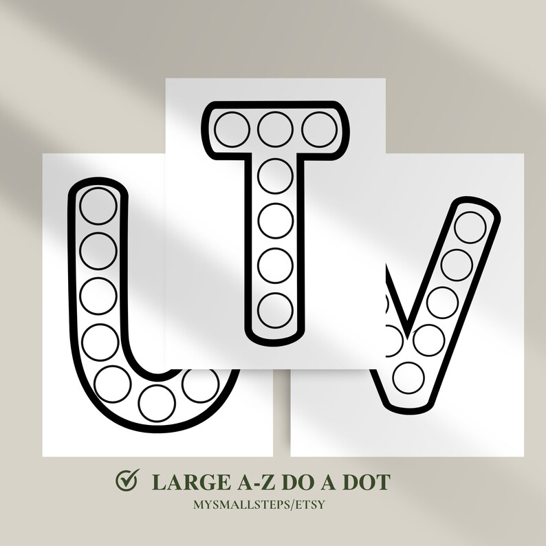 Summer Busy Book, Dot Marker Coloring Pages, Alphabet A-Z Do a Dot ...