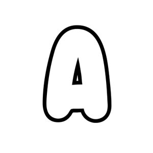 Large Alphabet Bubble Letters for Classroom Editable Size Big Letters ...