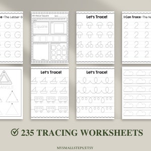 Pre-k Worksheets, Kindergarten Workbook, Learning Binder PDF, Printable ...