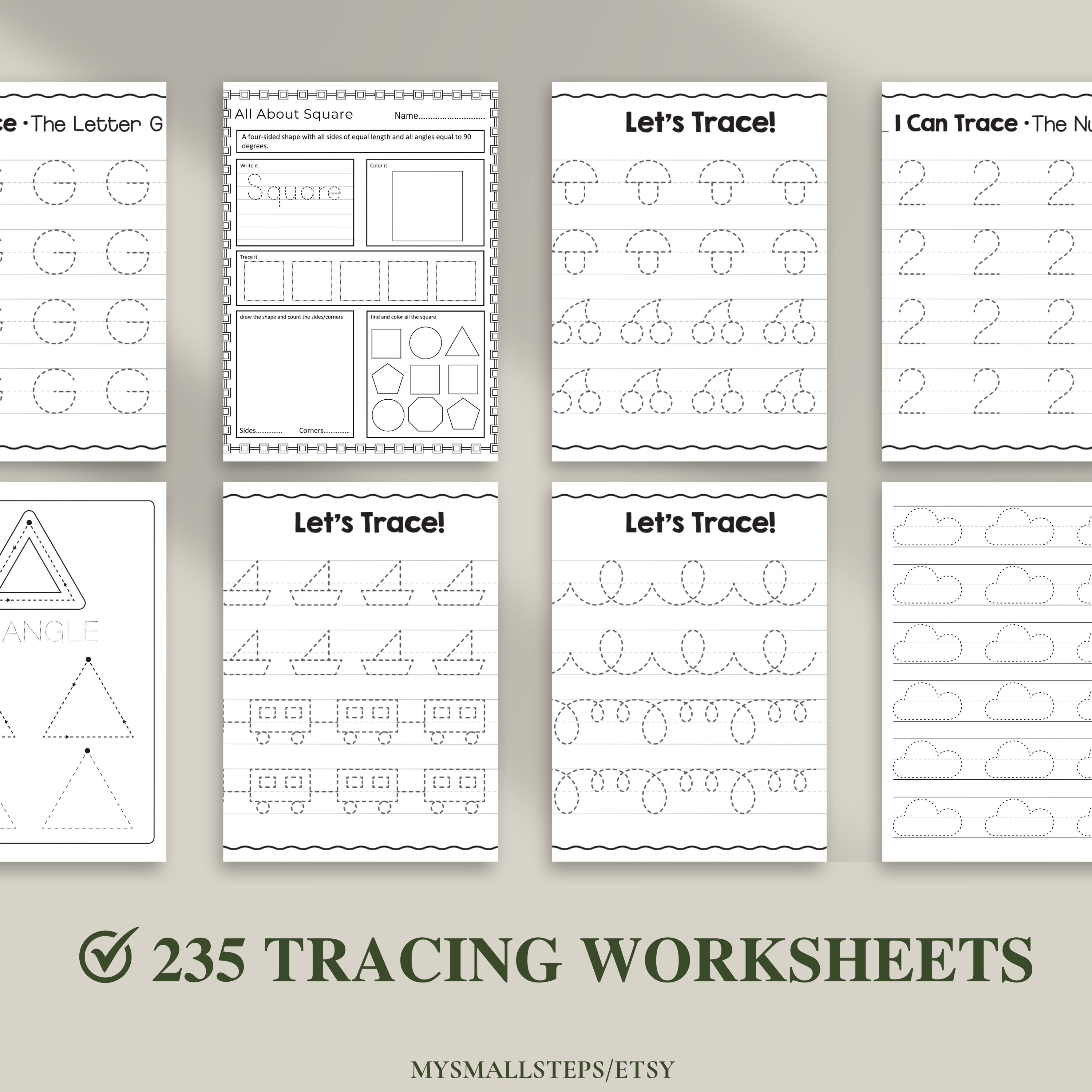 Pre-k Worksheets, Kindergarten Workbook, Learning Binder PDF, Printable ...
