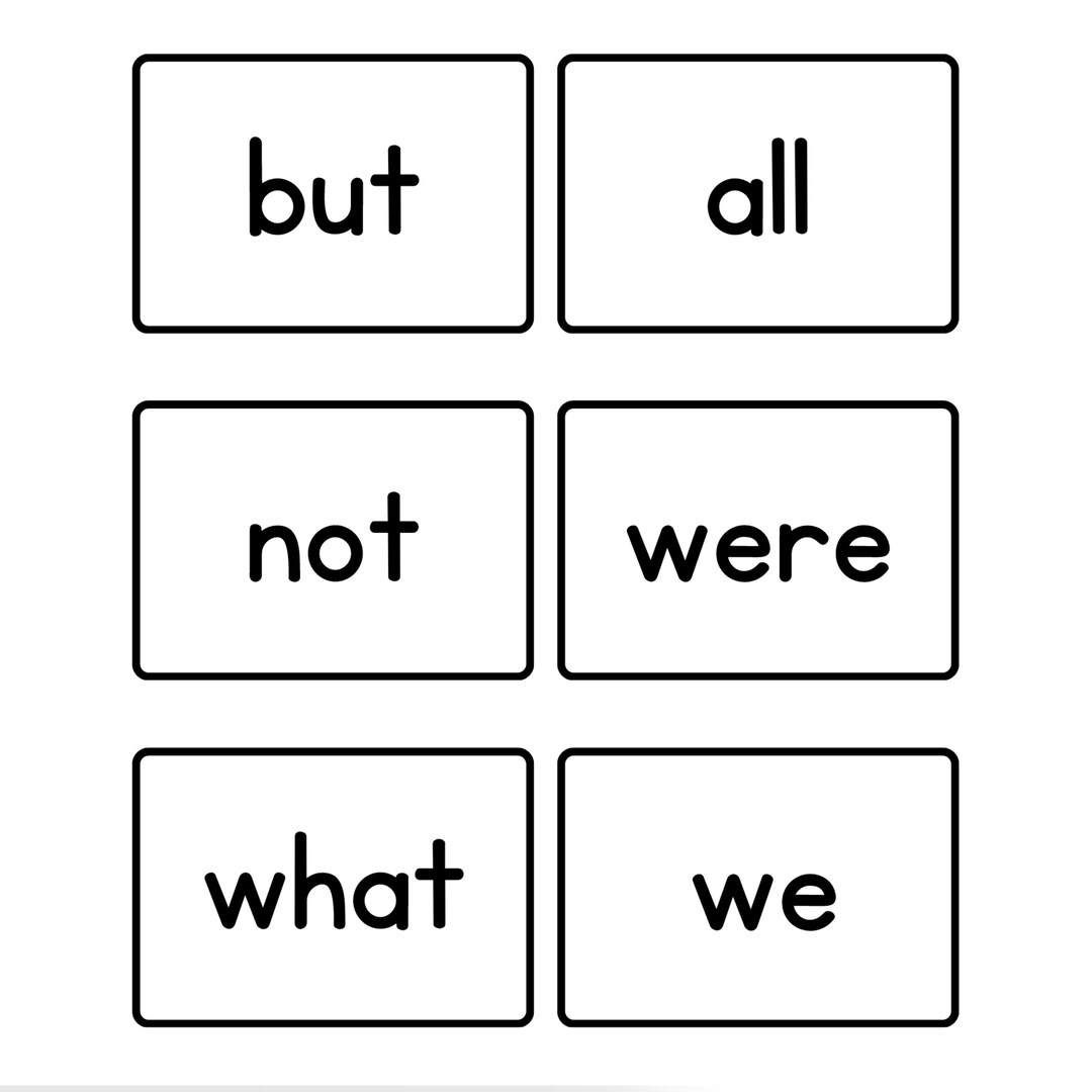 300 Sight Words Flashcards – Printable High-frequency Words for ...