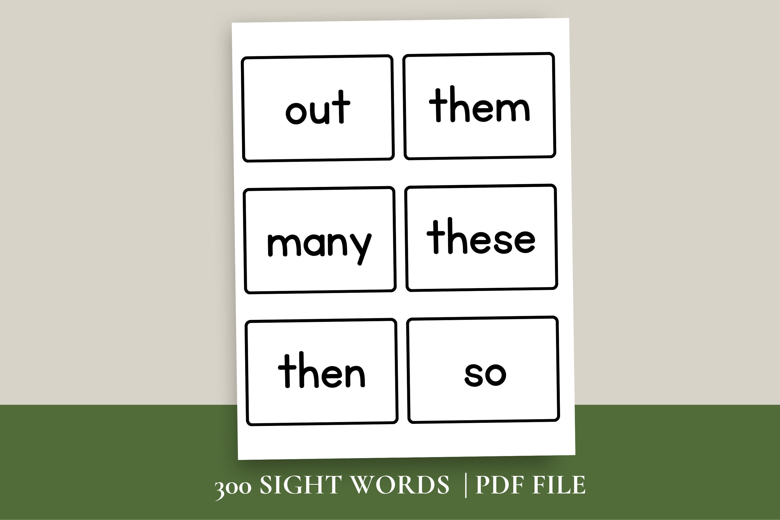 300 Sight Words Flashcards, Printable Kindergarten Words, 1st Grade ...