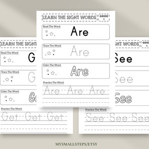 Printable Sight Words, Kindergarten Sight Word Worksheets, Preschool ...
