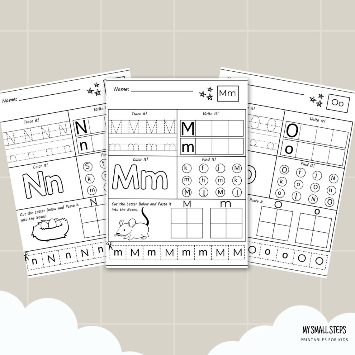 Printable ABC Worksheets Alphabet Activity Sheets Preschool - Etsy